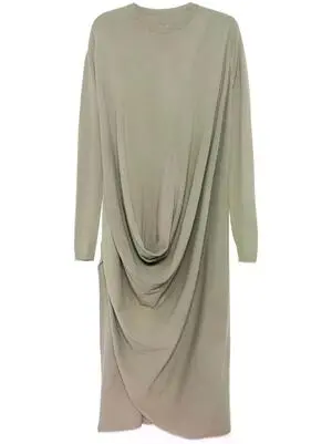 Rick Owens Draped Knitted Dress - Grey