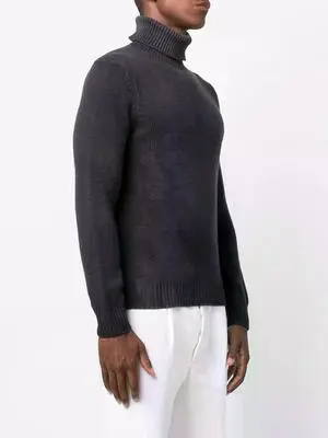 DELL'OGLIO Merino-blend Ribbed Roll Neck Jumper