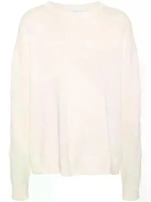 Off-White Diagonal Stripe Crew Neck Jumper