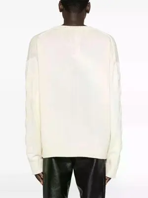 Off-White Diagonal Stripe Crew Neck Jumper