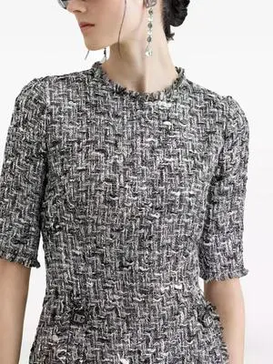 Dolce & Gabbana Tweed Midi Dress - Black