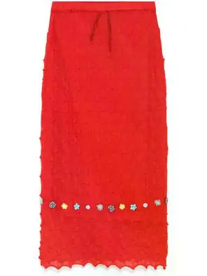 YANYAN Embellished Mini Skirt - Red