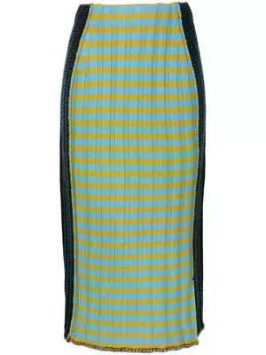 YANYAN Check-print Knitted Skirt - Multicolour