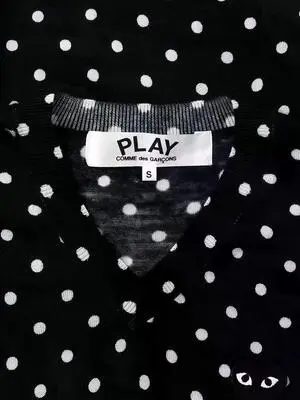 Play Comme Des Garcon Polka Dot V-neck Jumper