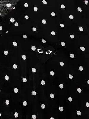 Play Comme Des Garcon Polka Dot V-neck Jumper