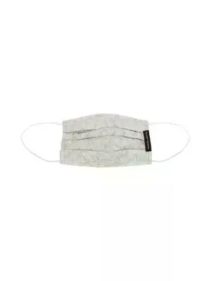 Talbot Runhof Marble-pattern Face Mask - Silver
