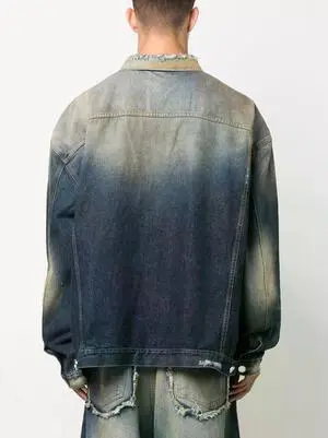 Vetements Distressed Stonewashed Denim Jacket