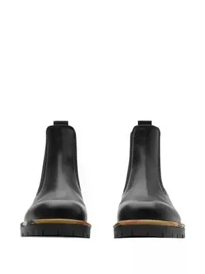 Burberry Calf Leather Chelsea Boots