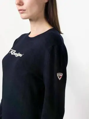 Rossignol Fine Knit Embroidered Logo Crew Neck Sweater
