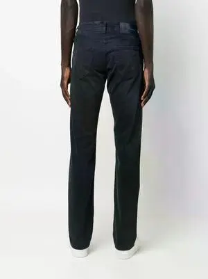 Jacob Cohen Five-pocket Straight-leg Trousers With Scarf Detail - Blue