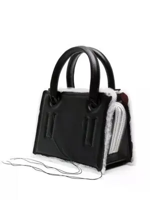 DENTRO Mini Otto Leather Tote Bag - Black