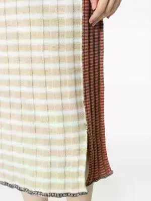 YANYAN Check-print Knitted Skirt - Multicolour