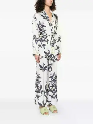 FORTE_FORTE Floral Print Shawl Lapel Jacket