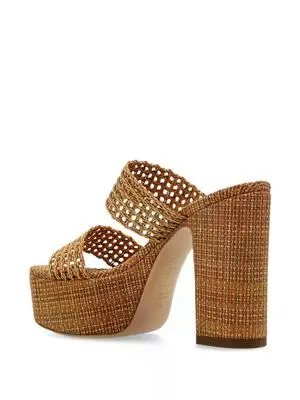 Casadei Woven Platform Sandals