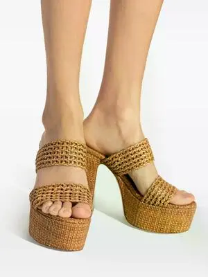 Casadei Woven Platform Sandals