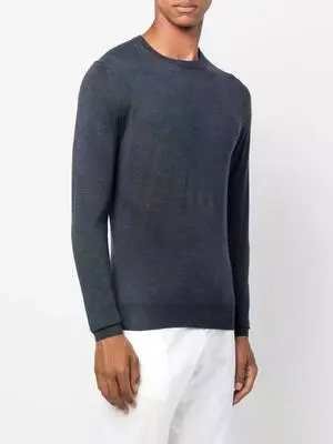 Fedeli Crew Neck Cashmere-silk Jumper - Blue