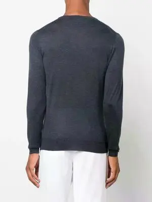 Fedeli Crew Neck Cashmere-silk Jumper - Blue