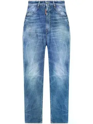 Dsquared2 Straight-leg Jeans With Whiskering Effect - Blue
