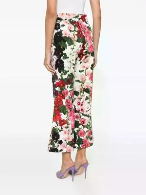 Oscar De La Renta Hollyhock Flared Cropped Trousers