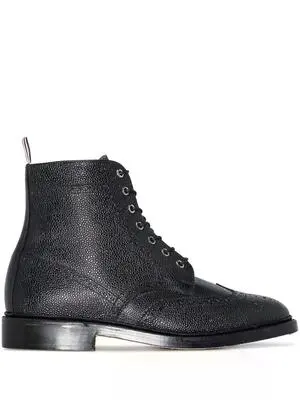 Thom Browne Wingtip Brogue Boots - Black