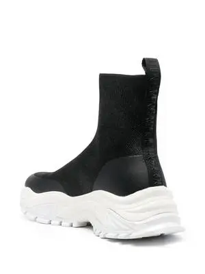 Versace Logo-print Sock-style Sneakers