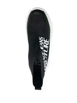 Versace Logo-print Sock-style Sneakers