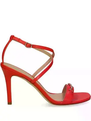 Michael Kors 90mm Logo-plaque Sandals - Red