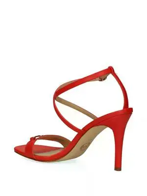 Michael Kors 90mm Logo-plaque Sandals - Red