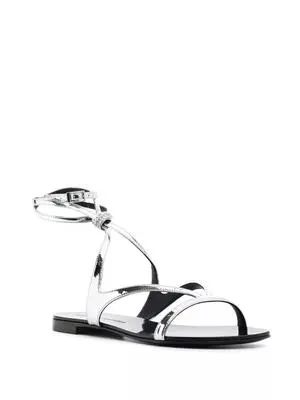 Alexandre Vauthier Crystal-embellished Flat Sandals - Silver