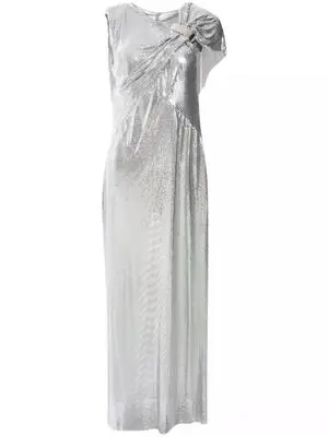 Rabanne Metallic Mesh Gown - Silver