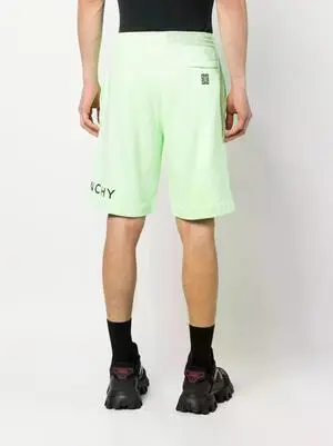 Givenchy Logo Print Track Shorts - Green