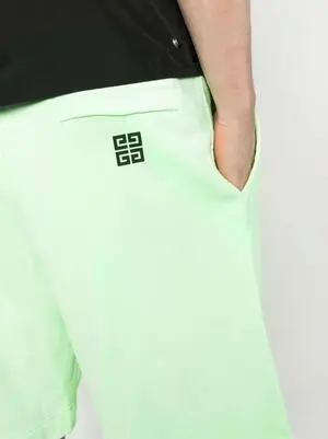 Givenchy Logo Print Track Shorts - Green