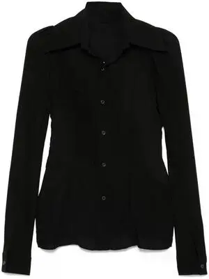 Yohji Yamamoto Twill Button-up Blouse