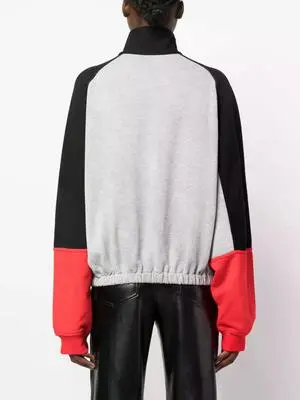 Dsquared2 Panelled Logo Patch High Neck Jumper - Grey