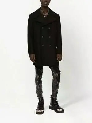 Dolce & Gabbana Double-breasted Wool Pea Coat