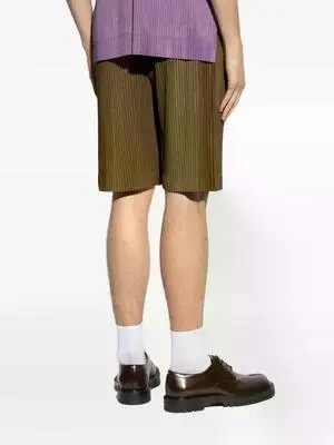 Issey Miyake Pleated Knee-length Shorts - Green