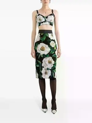 Dolce & Gabbana Floral Print Pencil Skirt