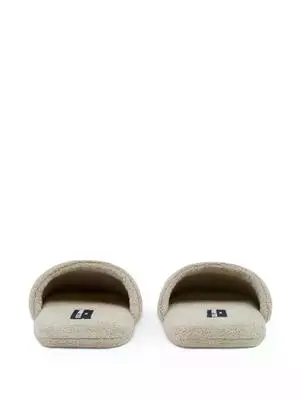 Dolce & Gabbana Cotton Terry Slippers With Leopard Print - Neutrals