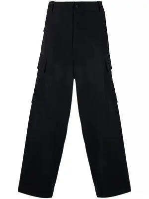 Giorgio Armani Straight-leg Wool Trousers - Blue