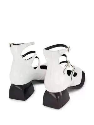 NODALETO Bulla London Patent Leather Pumps - White