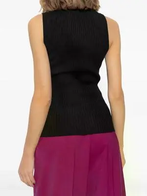 Dolce & Gabbana Ribbed Wool-blend High Neck Top