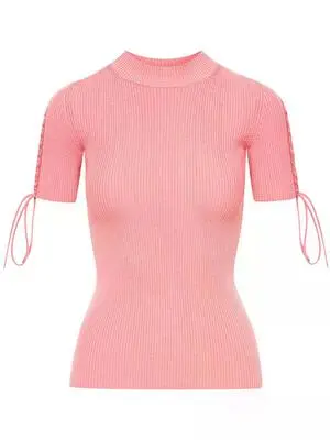 Oscar De La Renta Tie-detail Ribbed Jumper