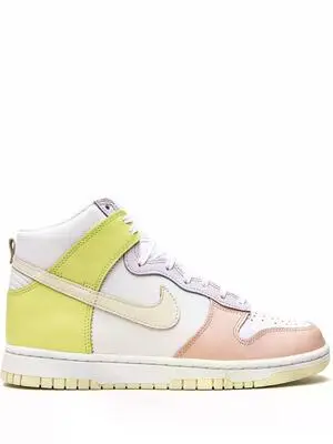 Nike Dunk High "lemon Twist" Sneakers - White