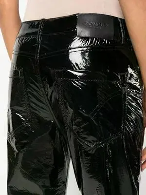 DONDUP High-shine Cropped Straight-leg Trousers