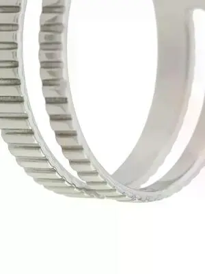 IVI Tone Rhodium-plated Sterling Slot Hoop Earrings