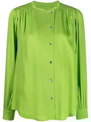 YVES SALOMON Gathered Detail Blouse - Green