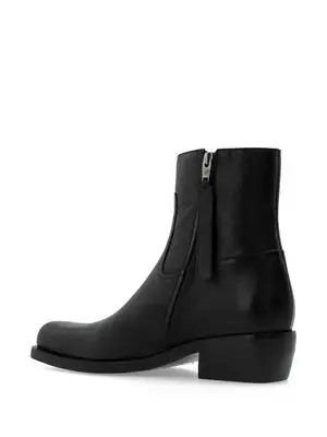 Versace Luciano Leather Ankle Boots