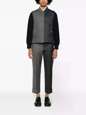 Thom Browne Baseball-collar Wool Gilet
