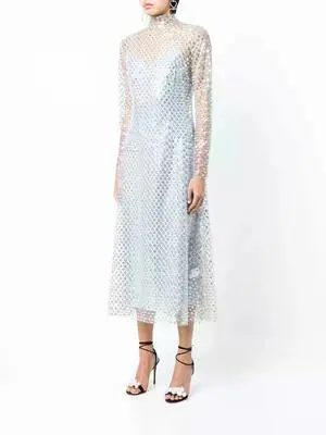MACGRAW Embellished Sequined Midi Dress