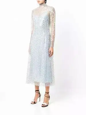 MACGRAW Embellished Sequined Midi Dress